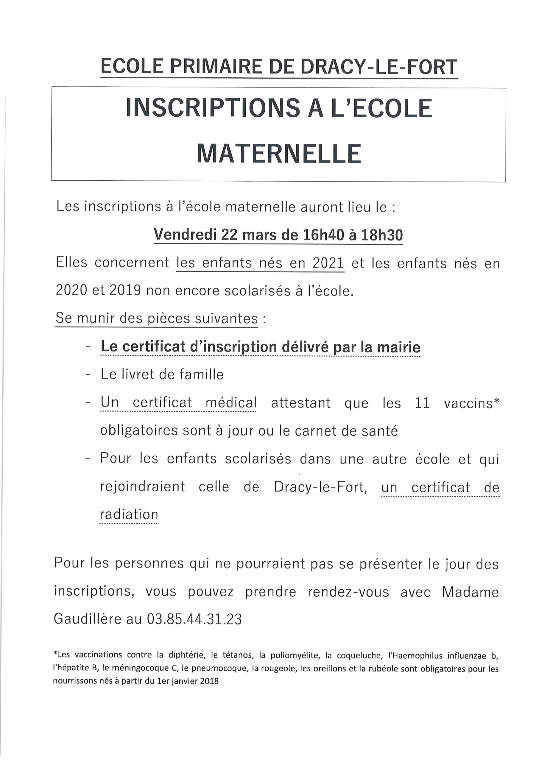 Ecole « Dracy-le-Fort